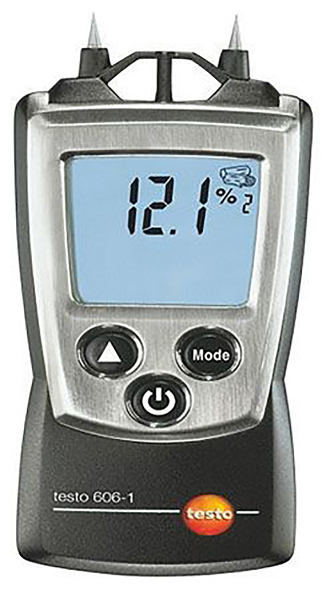 0560 6060 Testo 606 1 Moisture Meter 50 RH Max 1 Accuracy Backlit LCD Display Battery Powered RS