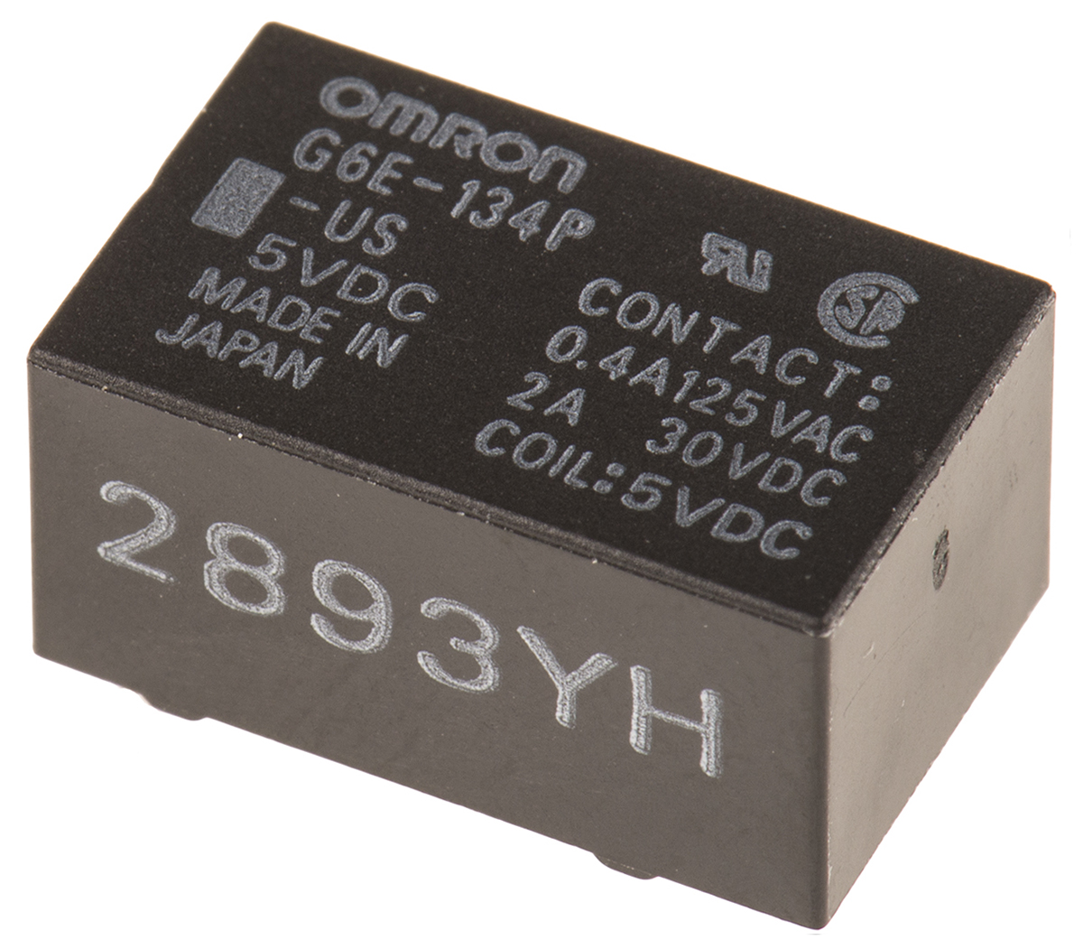 G6E-134P-US DC5 | Omron PCB Mount Power Relay, 5V dc Coil, 3A Switching Current, SPDT | RS