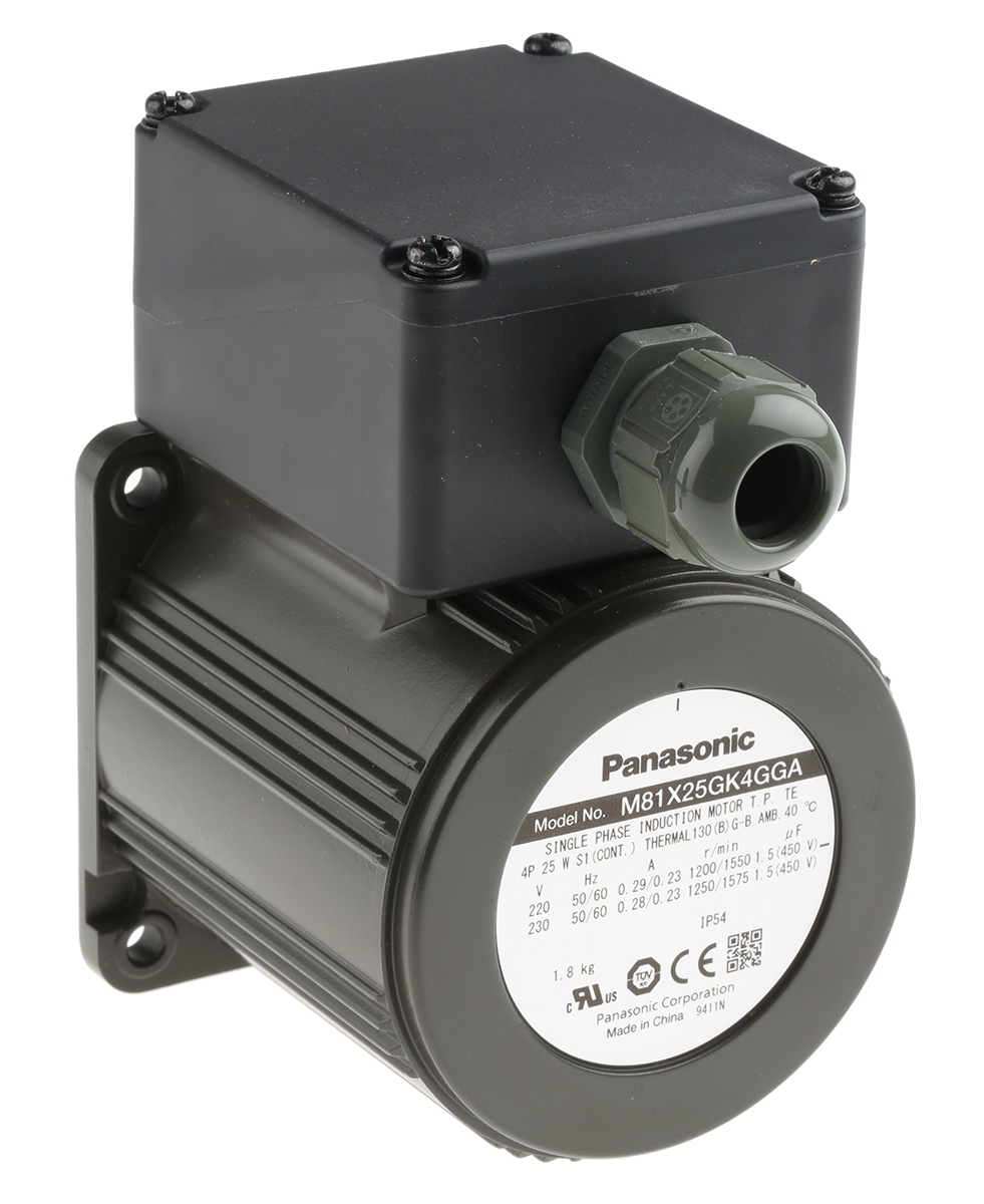M81X25GK4GGA | Panasonic M81 Reversible Induction AC Motor, 25 W, 1 Phase, 4 Pole, 230 V | RS