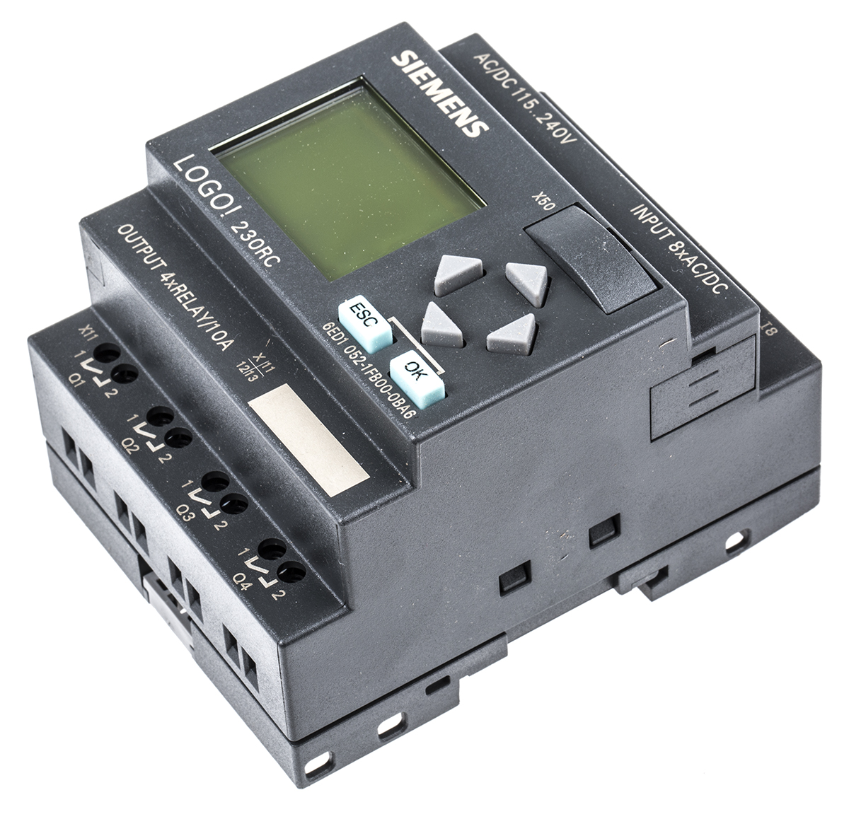 6ED10521FB000BA6 | Siemens LOGO! 6 Logic Module, 115 V ac/dc, 230 V ac/dc Relay, 8 x Input, 4 x ...