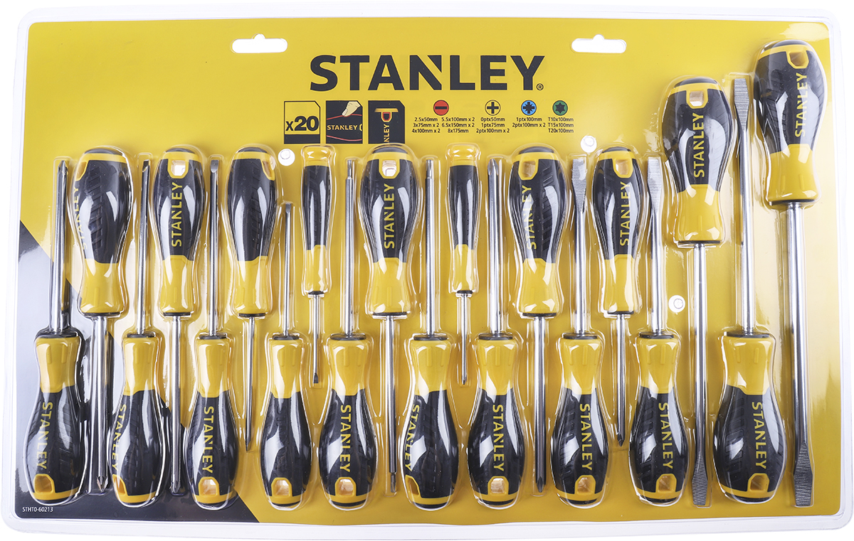 STHT0 60213 Stanley Phillips Pozidriv Slotted Torx Screwdriver Set 20 Piece RS