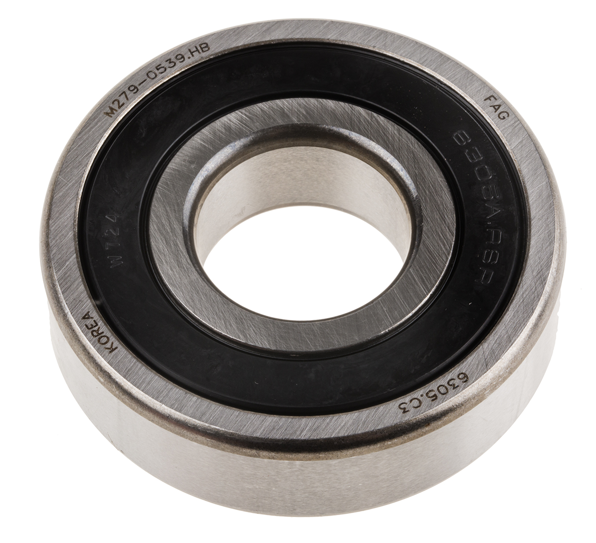FAG 6305-C-2HRS-C3 Single Row Deep Groove Ball Bearing- Both Sides Sealed 25mm I.D, 62mm O.D | RS