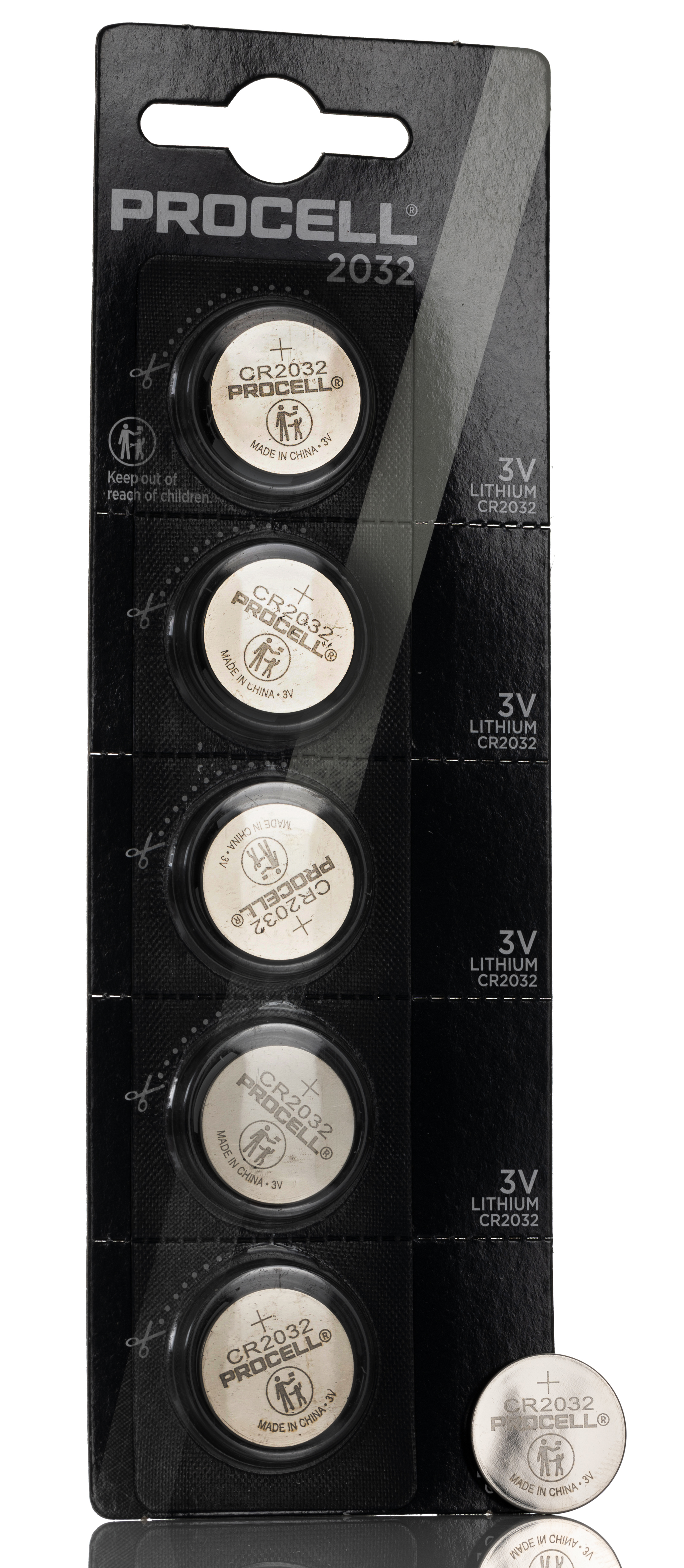 Duracell Procell CR2032 Button Batteries 3V 20mm Diameter