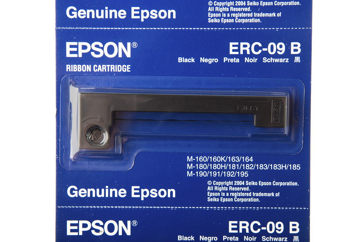 Epson ERC-09型号墨盒黑色打印机色带 适用M-160, M-180. M-190型号打印机 ERC09B | RS