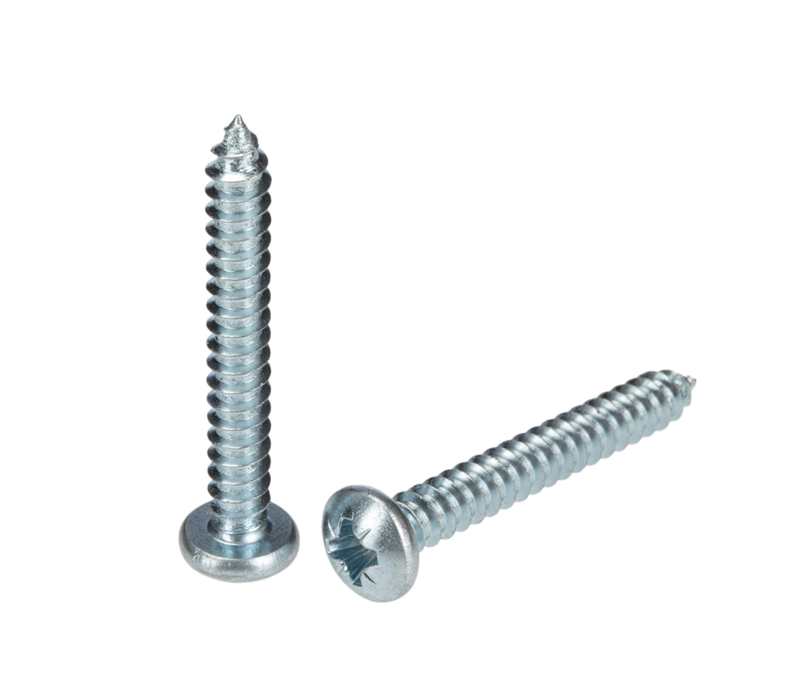 RS PRO Bright Zinc Plated Steel Pan Head Self Tapping Screw, N°8 x 1.1/4in Long 32mm Long | RS