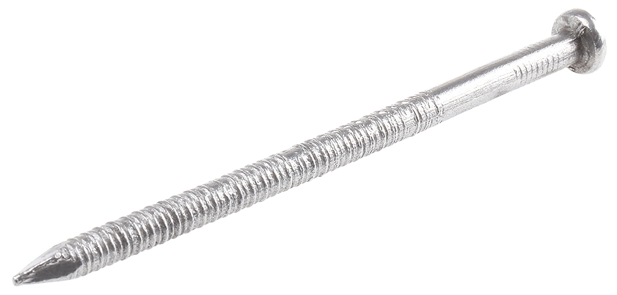 RS PRO Bright Steel Ring Shank Nails 100mm x 5mm 500g Bag RS