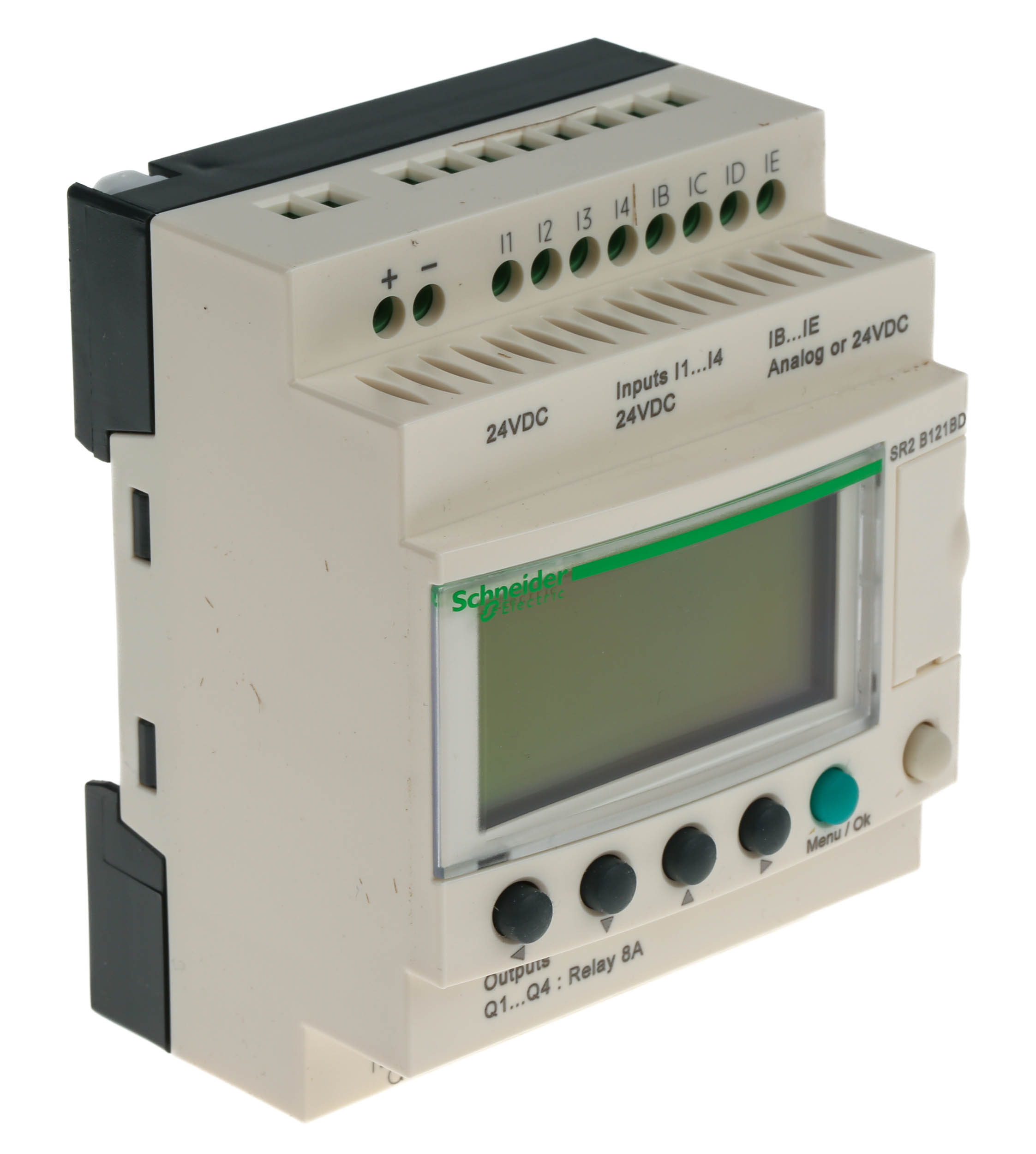 SR2B121BD | Schneider Electric Zelio Logic Series Logic Module, 24 V dc Supply, Relay Output, 12 ...