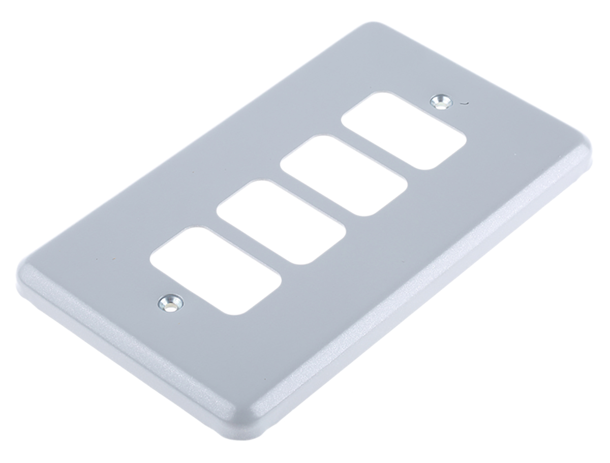 K3494 ALM | MK Electric Grey 4 Gang Light Switch Cover | RS