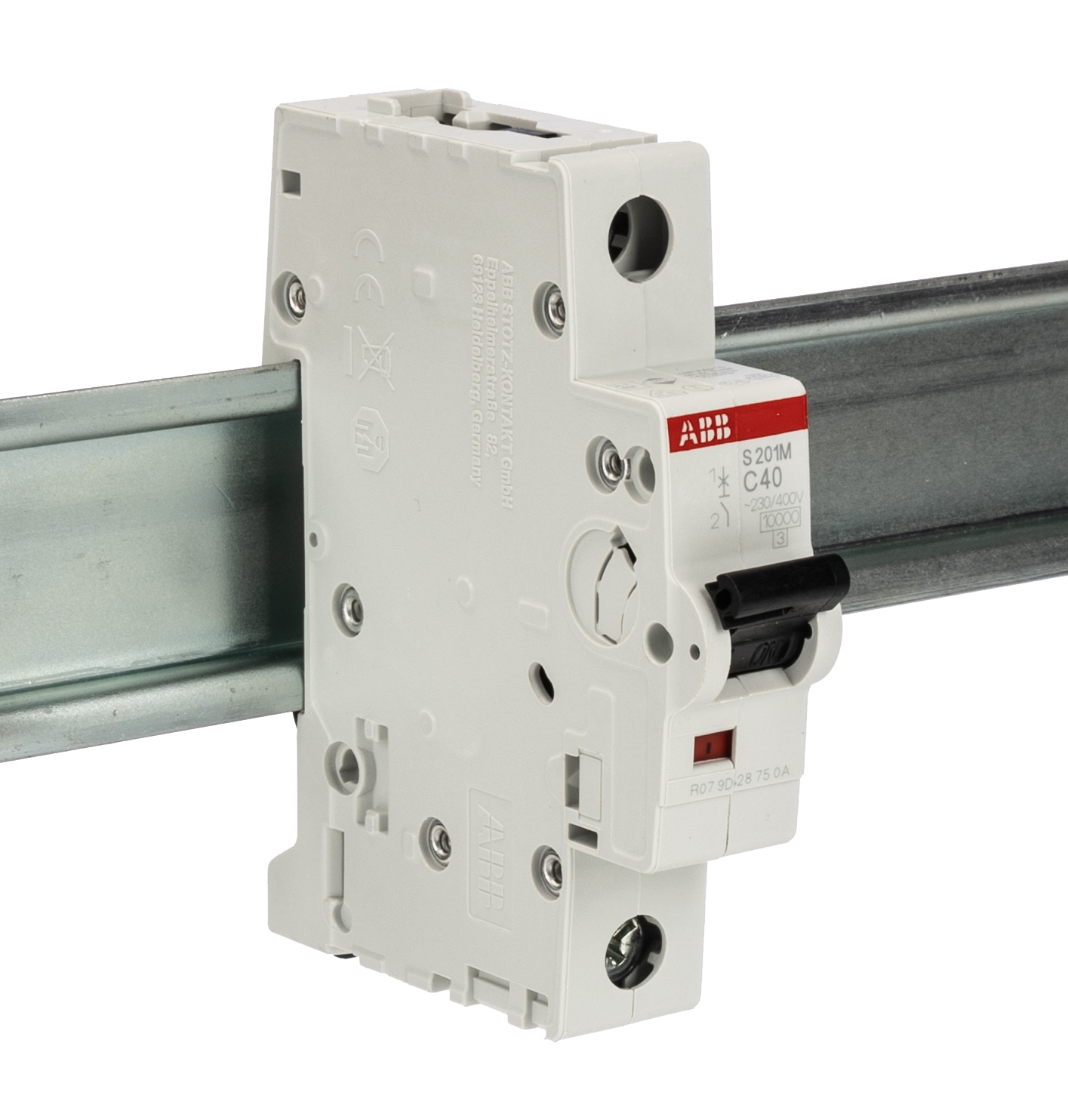 2CDS271001R0404 S201M-C40 | ABB System Pro M Compact S200M MCB, 1P, 40A Curve C, 253V AC, 72V DC ...