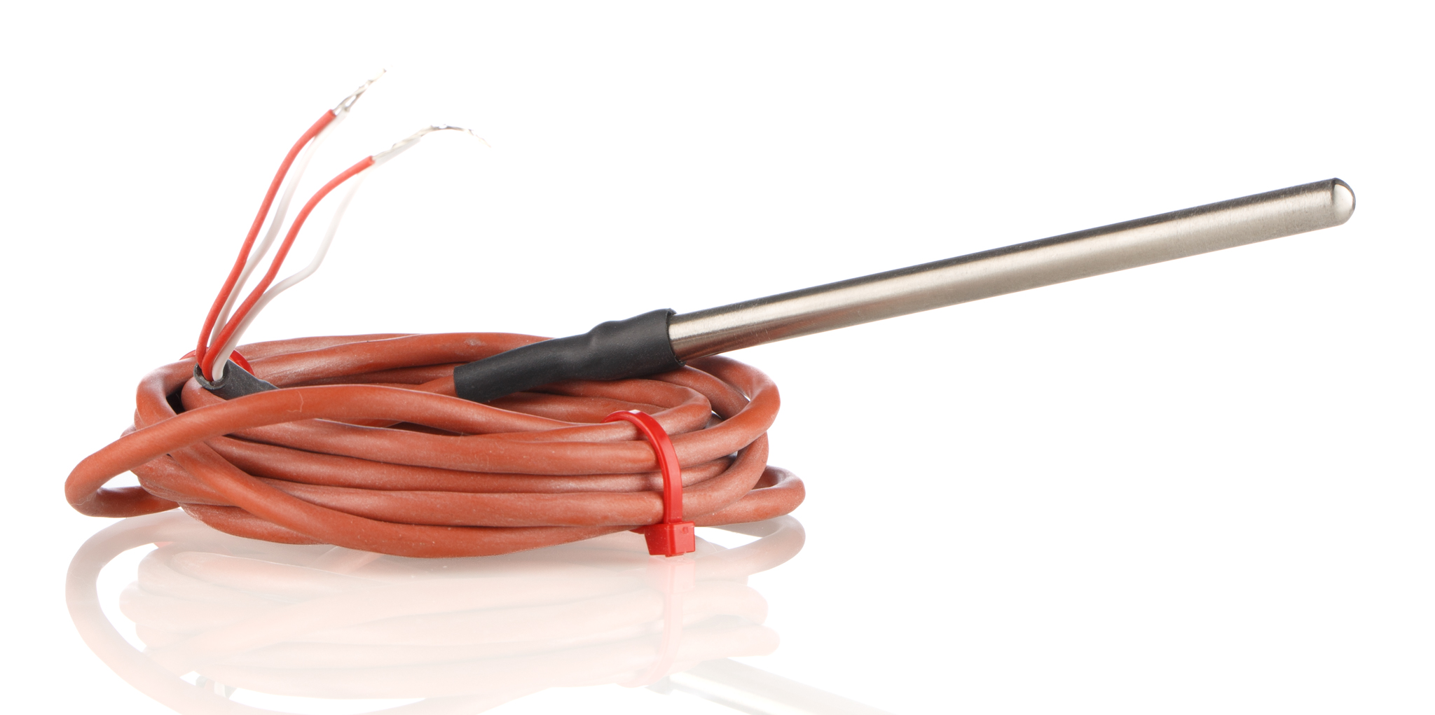 RS PRO PT100 RTD Sensor, 6mm Dia, 100mm Long, 4 Wire, Probe, Class B +200°C Max | RS