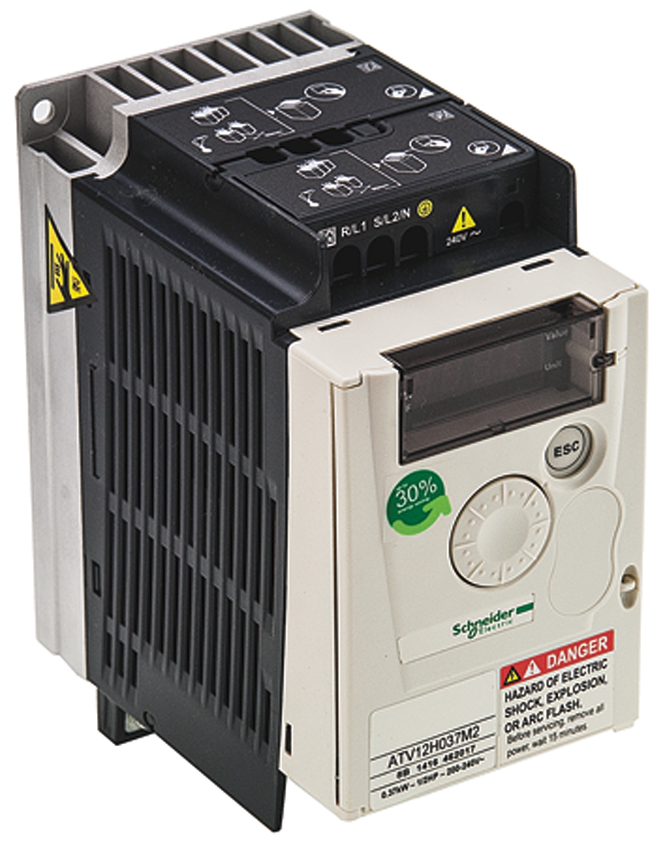 Schneider Electric インバータ ATV 12, 230 V ac 0.37 kW ATV12H037M2 ACモータ | RS
