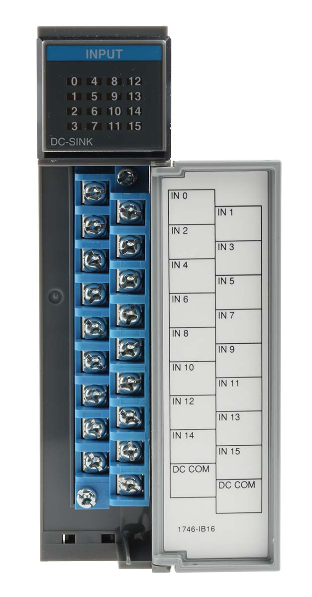 1746-IB16 | Allen Bradley 1746 Series PLC I/O Module for Use with SLC 500 Series, Digital, 24 V | RS