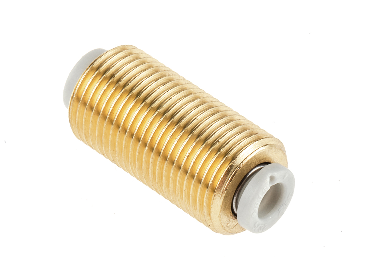 KQ2E04-00A | SMC KQ2 Series Bulkhead Tube-to-Tube Adaptor, Push In 4 mm to Push In 4 mm, Tube-to ...