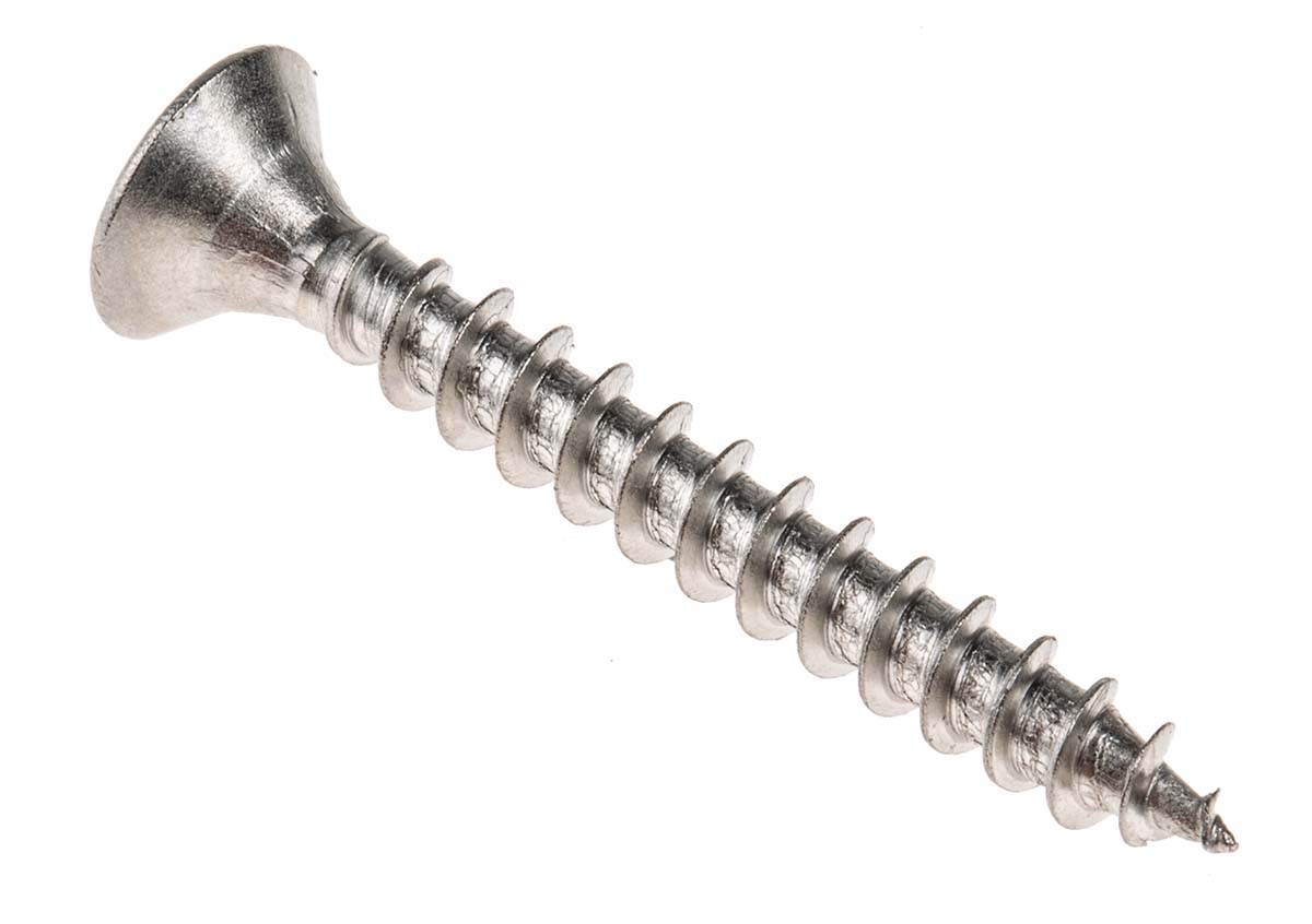 RS PRO Pozidriv Countersunk Stainless Steel Wood Screw A2 304 5mm Thread 40mm Length RS