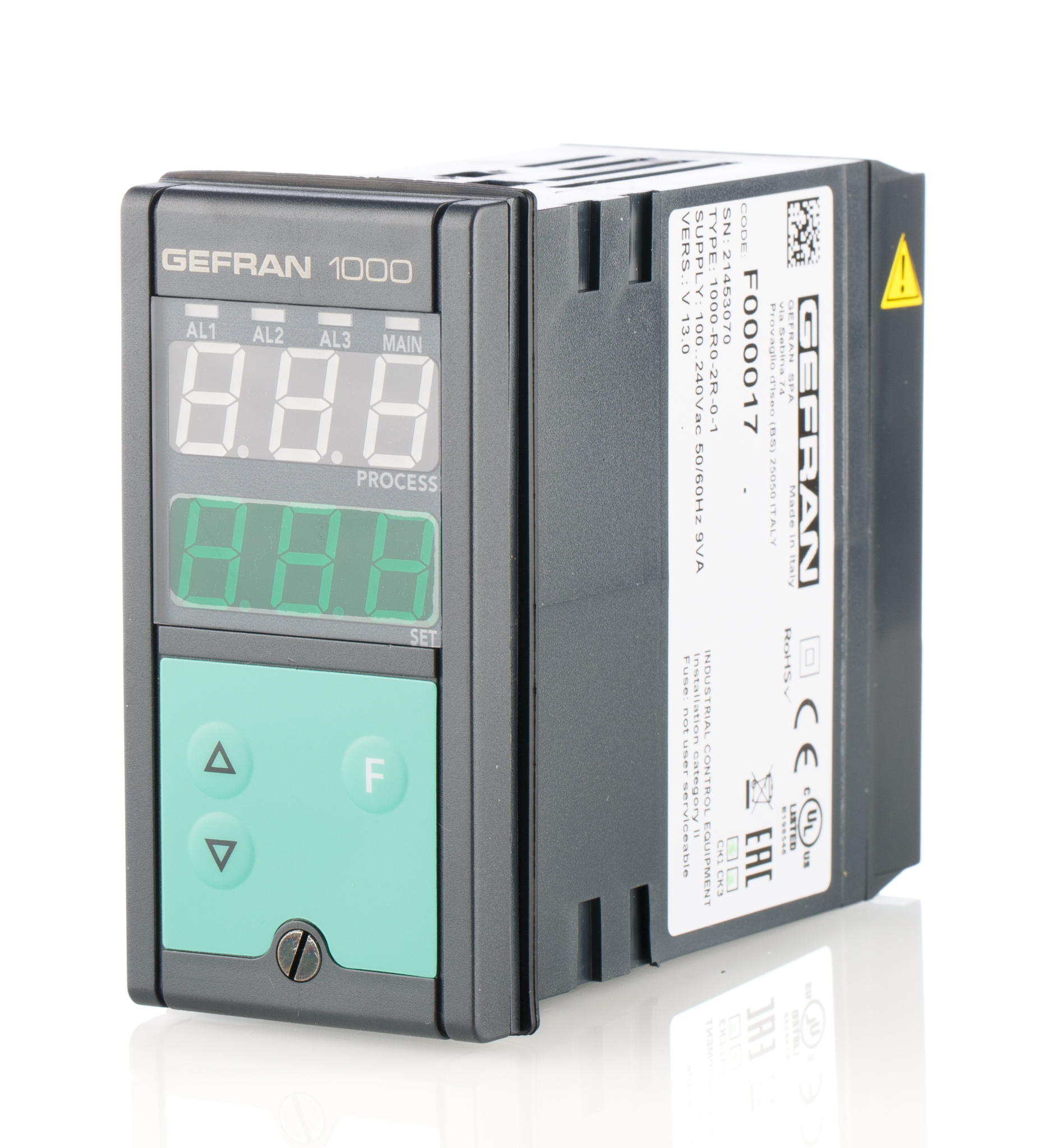 1000-R0-2R-0-1 | Controlador de temperatura PID Gefran serie 1000, 48 x 96 (1/8 DIN)mm, 100 → ...