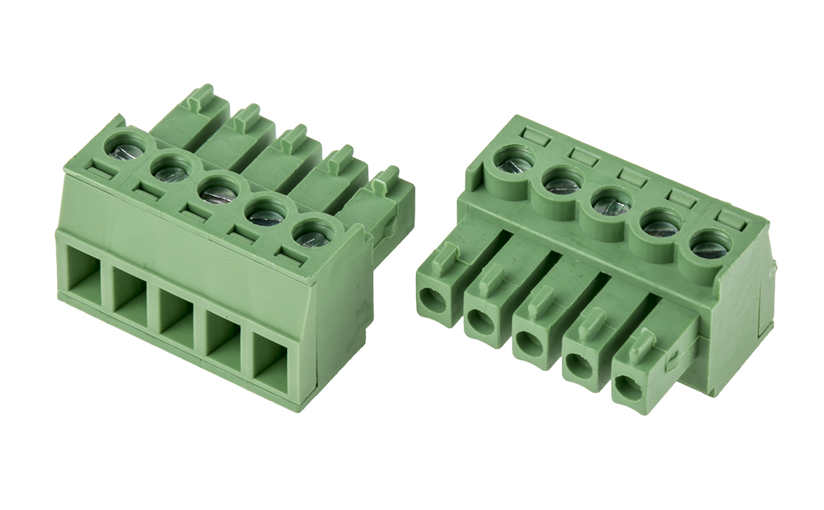 RS PRO, 3.81mm Pitch, 5 Way, Right Angle, Pluggable Terminal Block ...