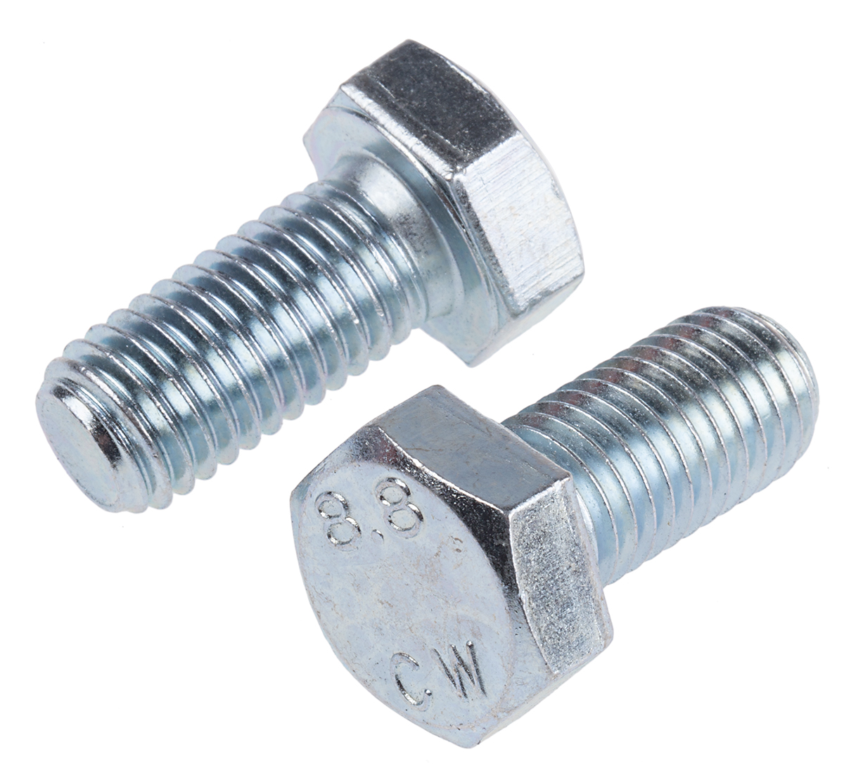 RS PRO Bright Zinc Plated Steel Hex, Hex Bolt, M14 x 30mm | RS