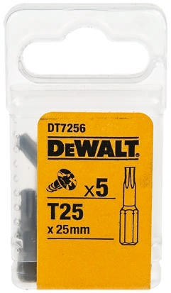 DT7256R QZ DeWALT Torx Screwdriver Bit T25 Tip 25 mm Overall RS