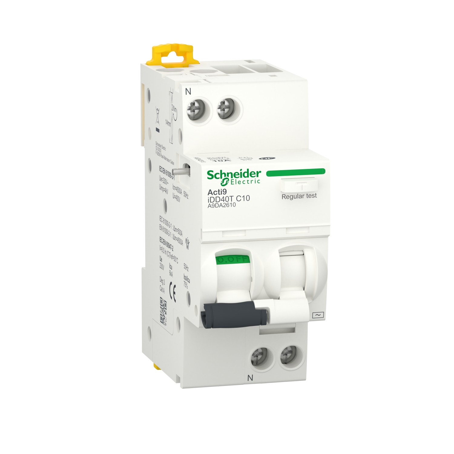 A9DA2616 | Disjoncteur différentiel magnéto-thermique Schneider Electric 16A 1P+N, sensibilité ...