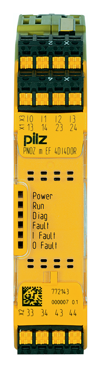 772143 | Pilz PNOZ m EF Series Input/Output Module, 4 Inputs, 4 Outputs, 24 V dc | RS