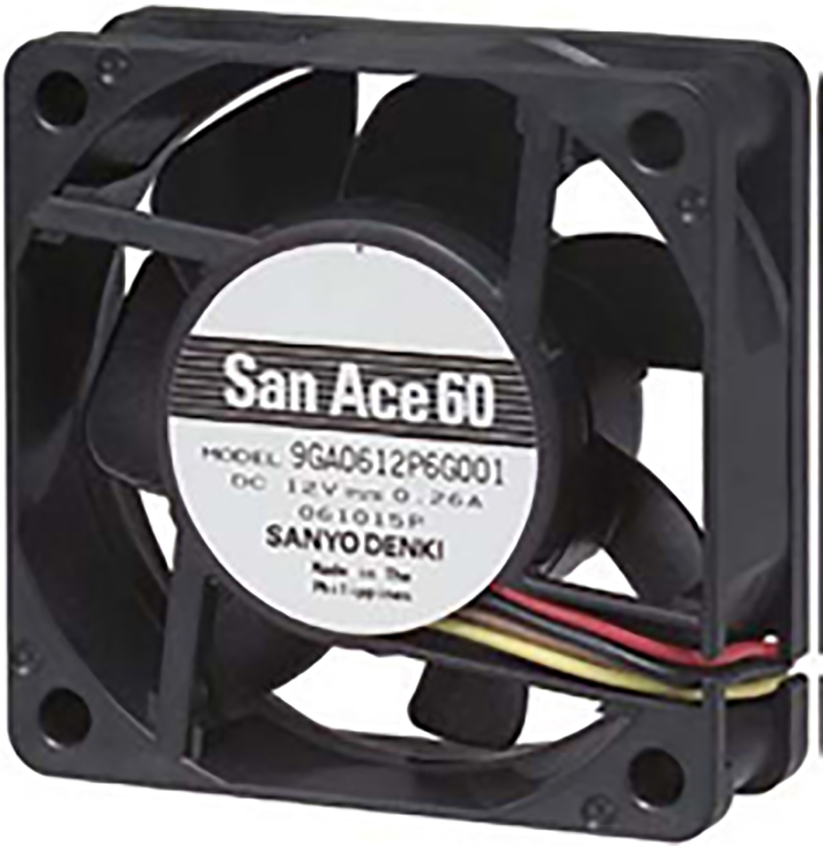 山洋電気 軸流ファン 電源電圧：12 V Dc Dc 60 X 60 X 20mm 9ga0612p6g001 Rs