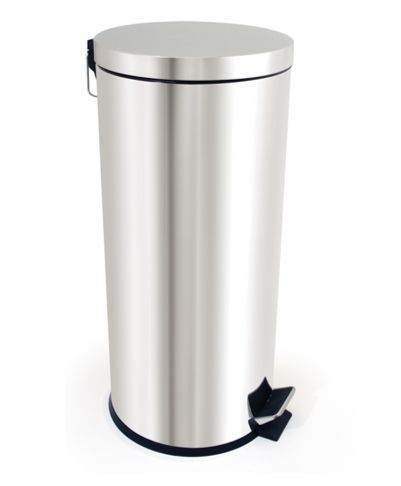 RS PRO 30L Chrome Pedal Stainless Steel Waste Bin RS