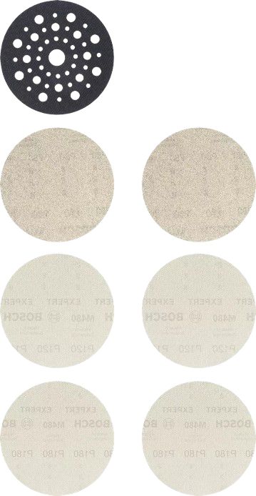 2608901202 Bosch Expert Sanding Disc 125mm 80 120 180 Grit M480 7 in pack RS