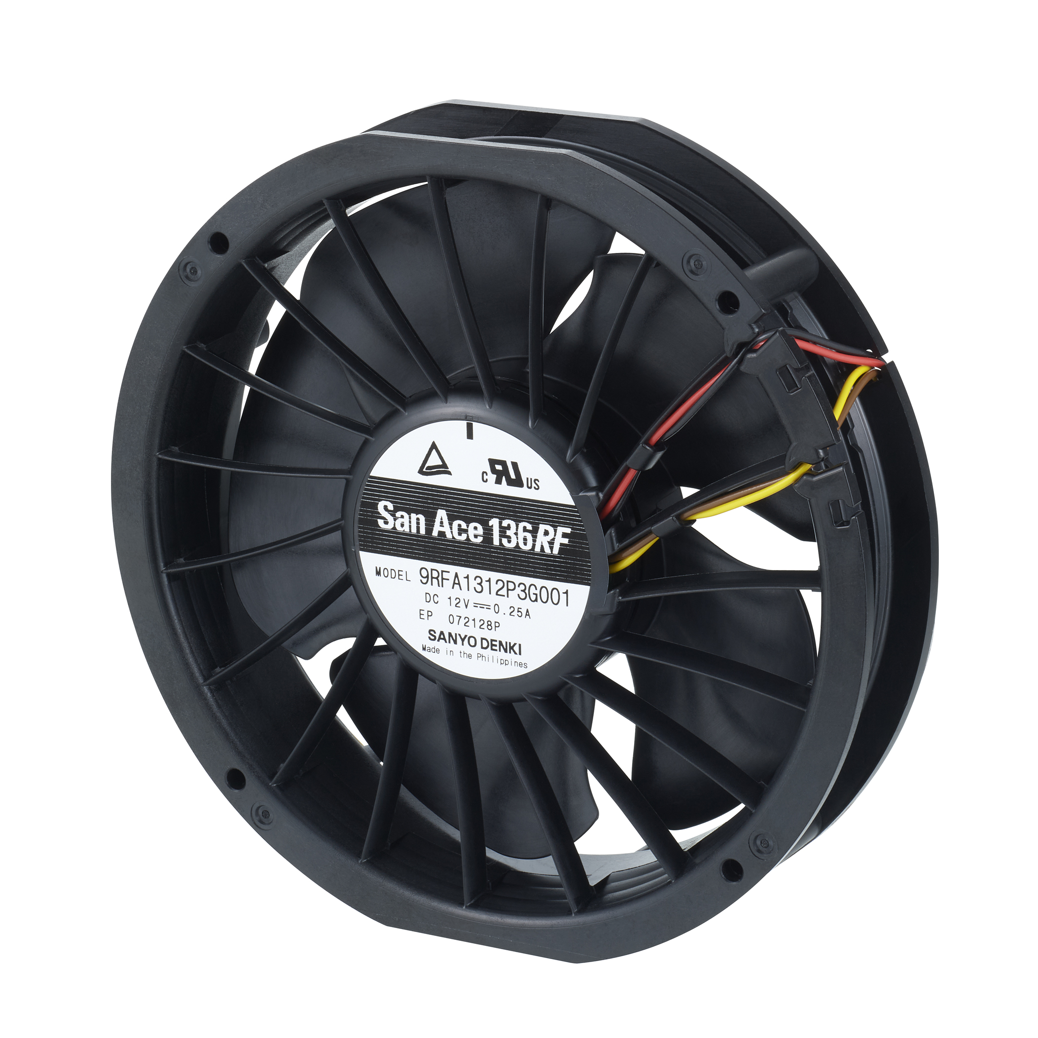 Sanyo Denki 軸流ファン 電源電圧:12 V Dc Dc 136 X 28mm 9rfa1312p3g001 Rs