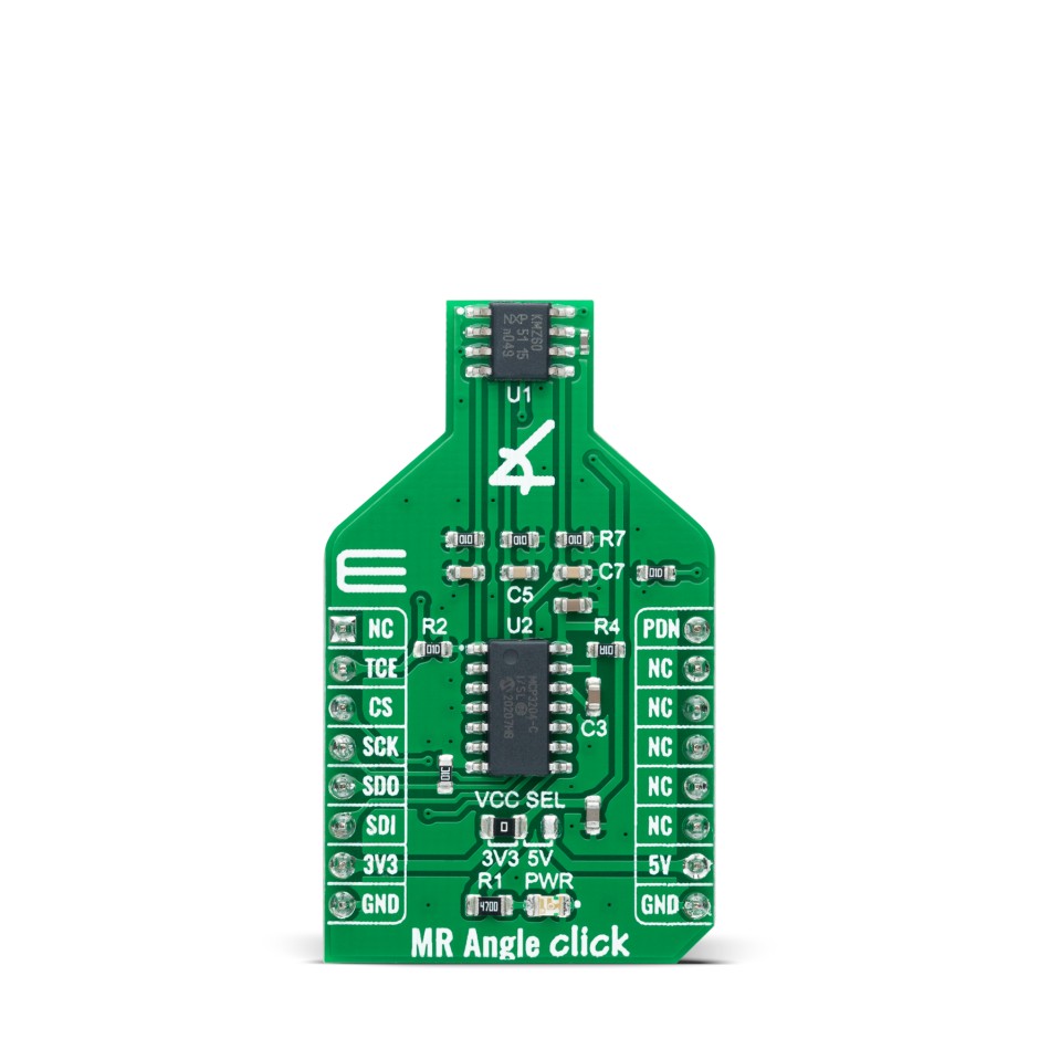 MIKROE-4634 | MikroElektronika MR Angle Click Magnetoresistive Sensor Add On Board for KMZ60 ...