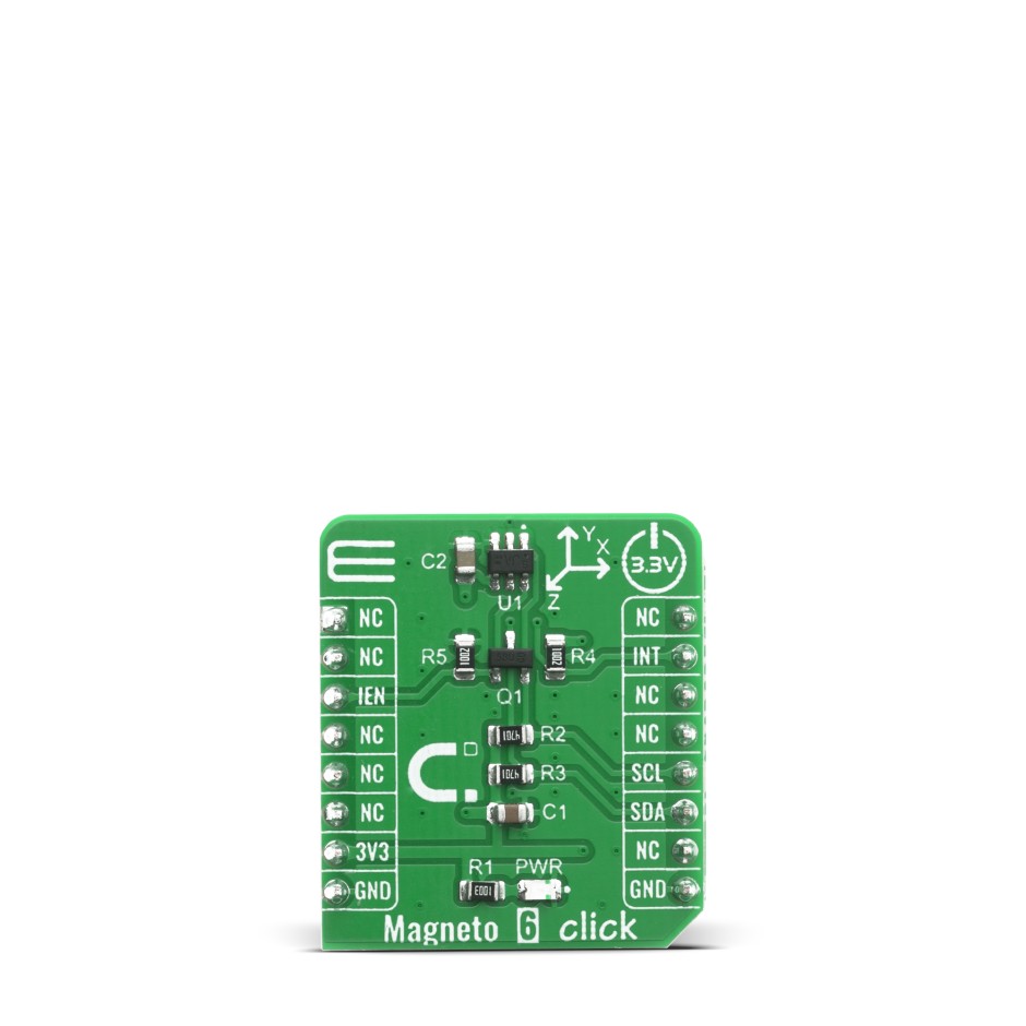 Mikroe 4139 Mikroelektronika Magneto 6 Click Hall Effect Sensor Mikrobus Click Board For
