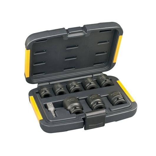 DT7507 QZ DeWALT 9 Piece Metric 1 2 in Impact Socket Set 6 point RS