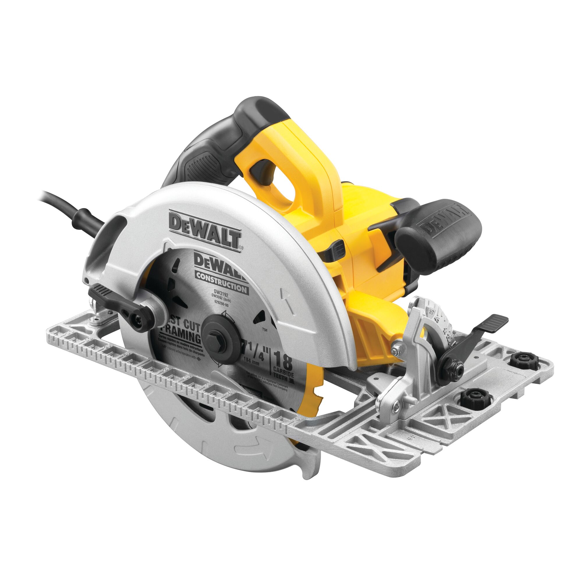 DWE576K QS DeWALT DWE DWE576K 190mm Cordless Hand Held Circular Saw Type C Euro Plug RS