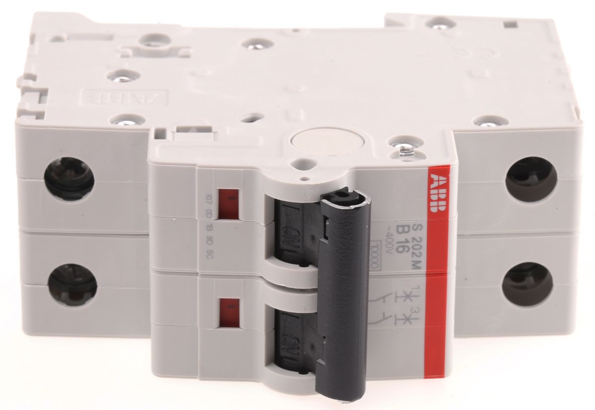 2CDS272001R0165 S202M-B16 | ABB System Pro M Compact S200M MCB, 2P Poles, 16A Curve B, 440V AC ...