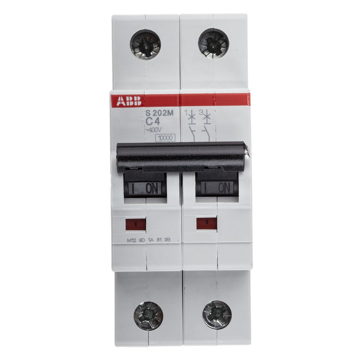 2CDS272001R0044 S202M-C4 | ABB System Pro M Compact S200M MCB, 2P Poles, 4A Curve C, 440V AC ...