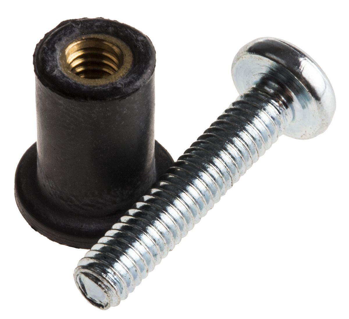 R RNT M4X20 RawlPlug Black Rubber Steel Wall Plug 12 6mm Length