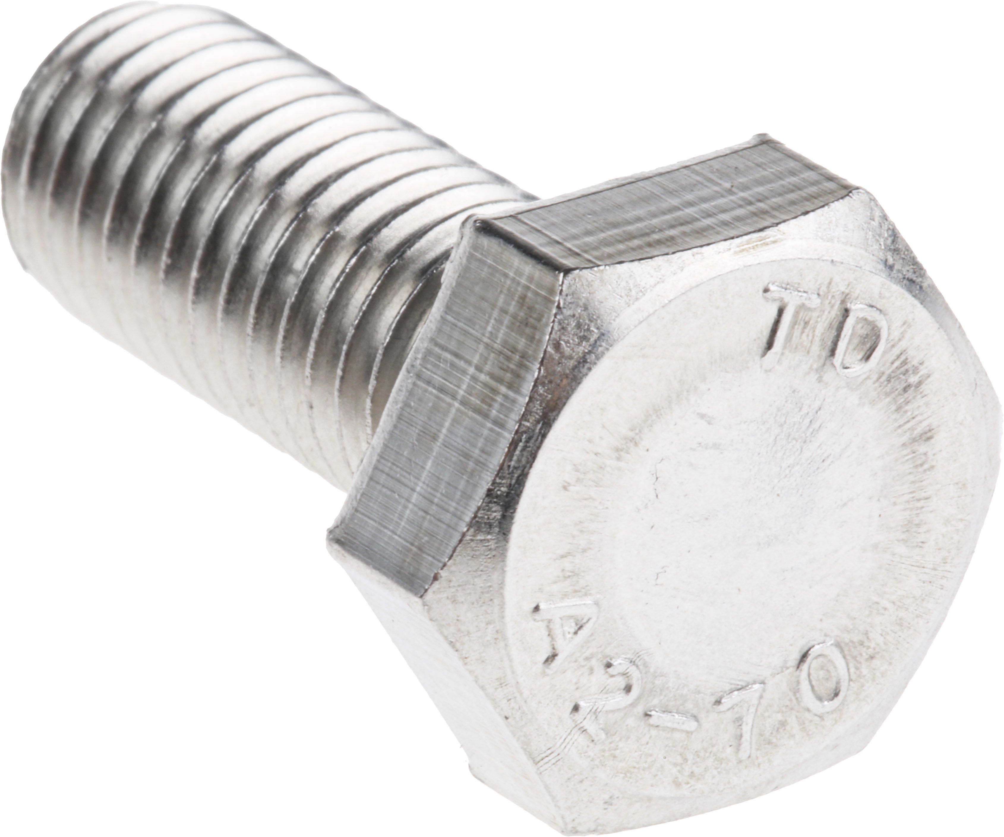 Plain Stainless Steel Hex, Hex Bolt, M10 x 25mm | RS