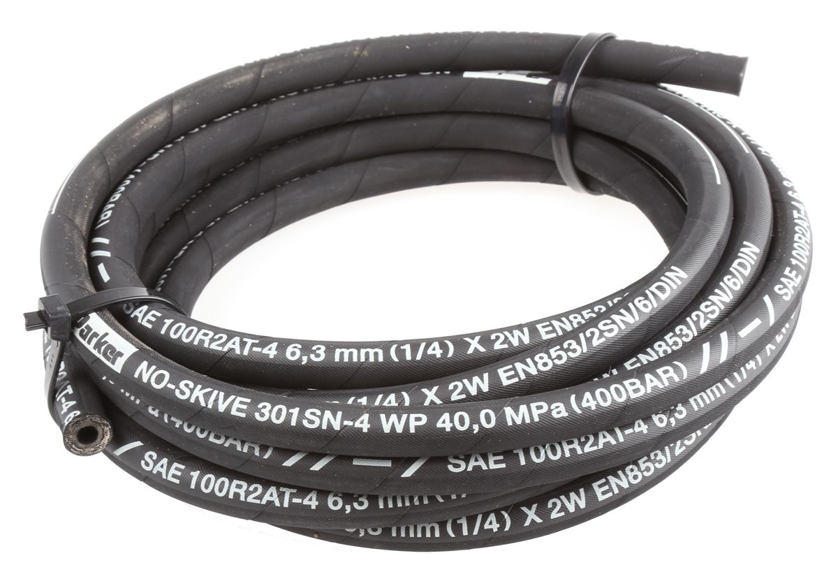 381 4 5m Rubber Cover Hydraulic Hose 400 Bar RS