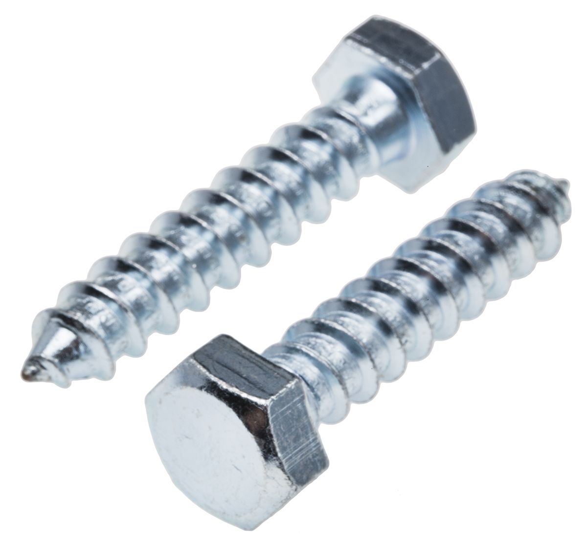 RS PRO Hex Coach Screw Steel Bright Zinc Plated 12mm X 60mm RS