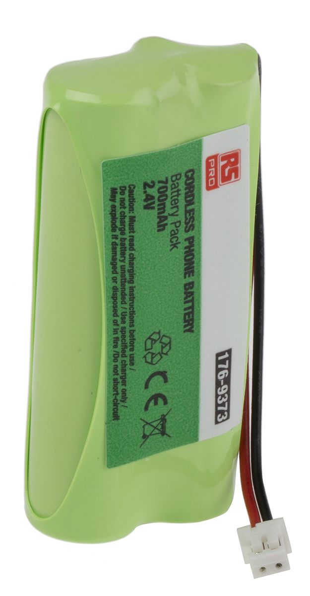 RS PRO 2.4V NiMH Rechargeable Battery Pack, 700mAh - Pack of 1 | RS RS PRO 2.4V NiMH Rechargeable Battery Pack, 700mAh - Pack of 1 | RS