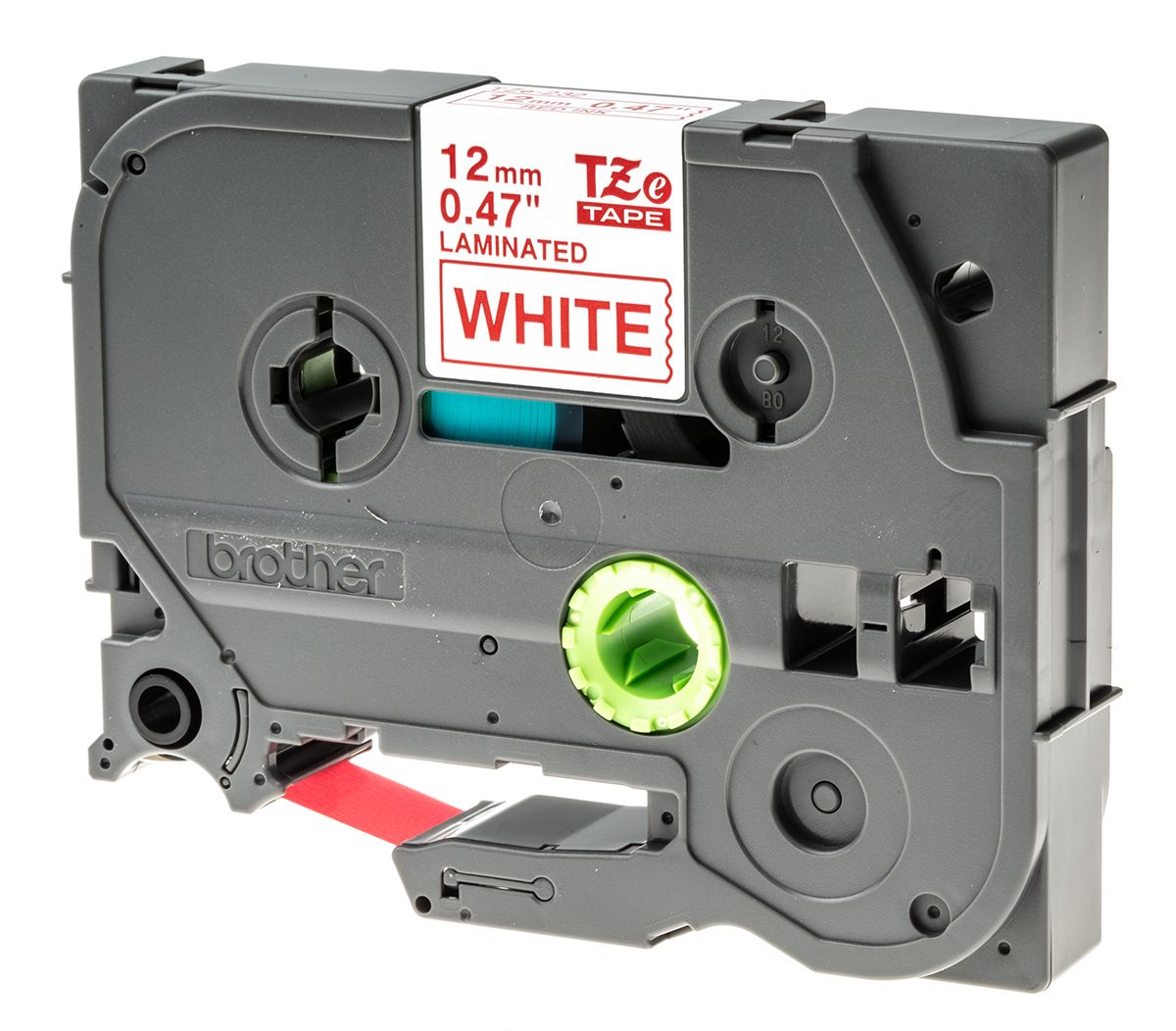 TZe 232 Brother Red On White Label Printer Tape 8 M Length 12 Mm