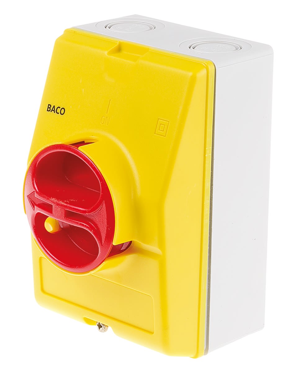 0172161 Baco 3 Pole Panel Mount Isolator Switch 32a Maximum Current