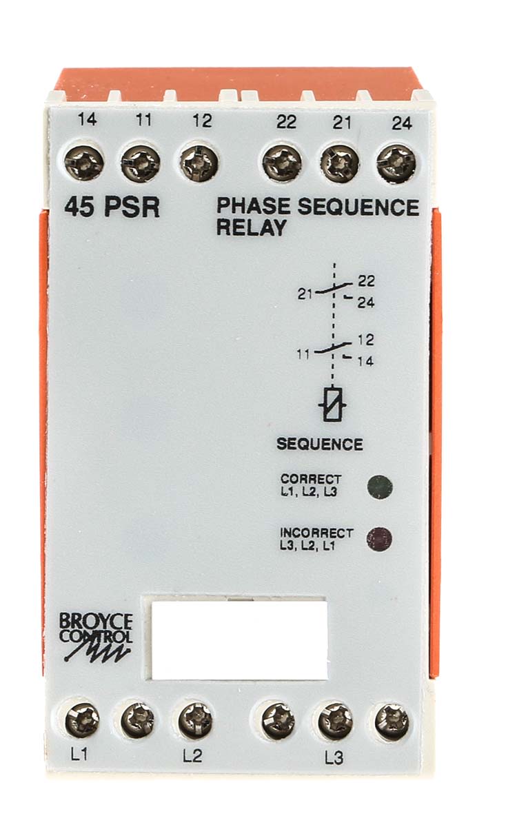 45PSR 400VAC Broyce Control DIN Rail Phase Monitoring Relay 3 Phase 45psr-400vac-broyce-control-din-rail-phase-monitoring-relay-3-phase