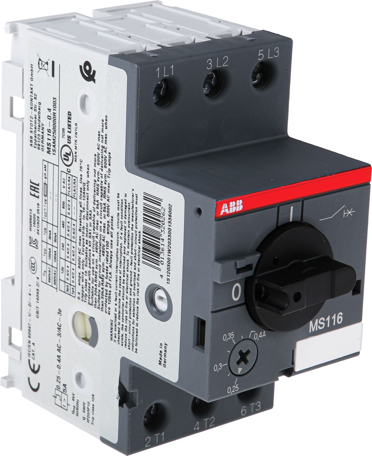 1SAM250000R1003 MS116-0.4 | ABB Motor Protection Circuit Breaker | RS
