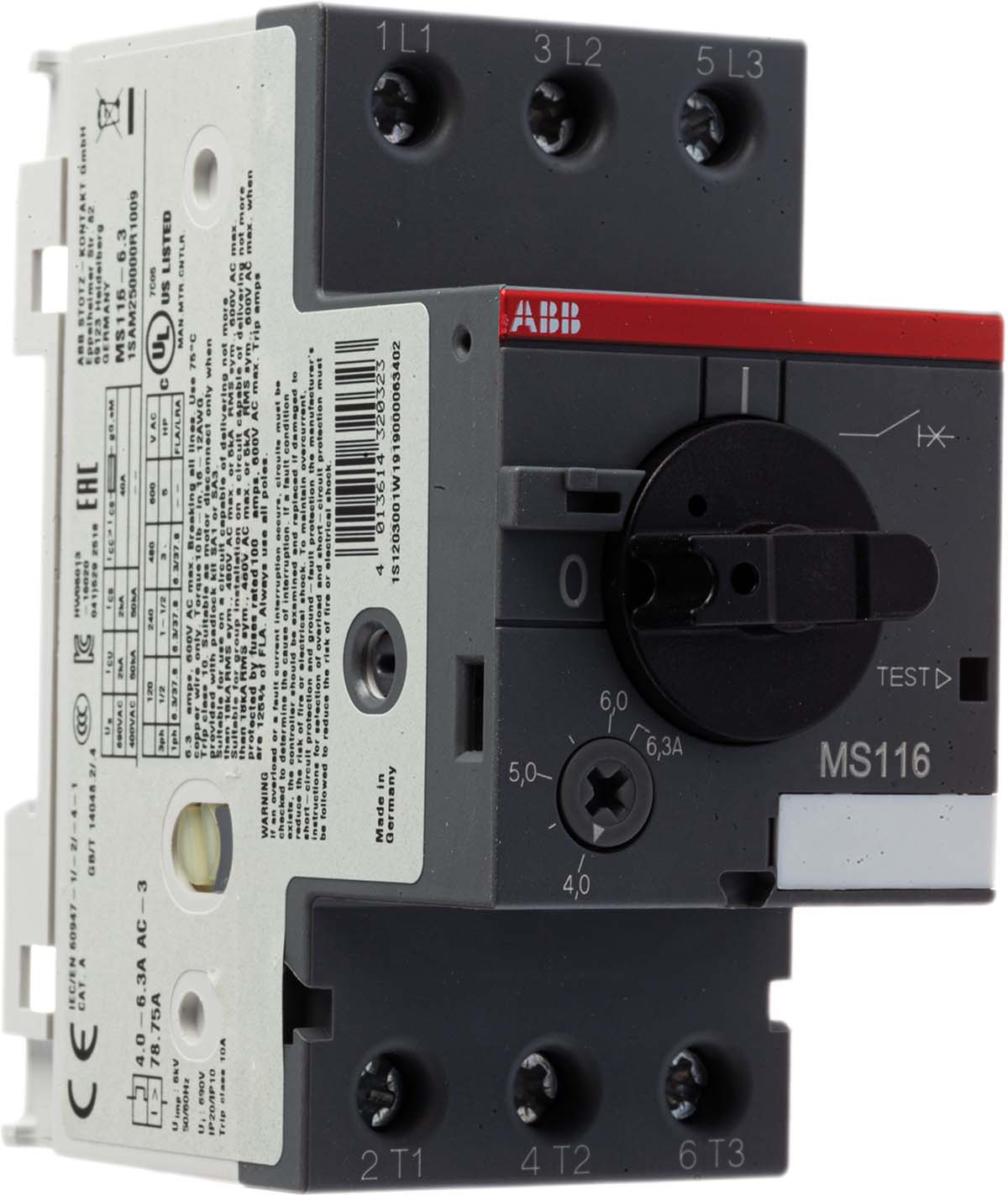 1SAM250000R1009 MS116-6.3 | ABB Motor Protection Circuit Breaker | RS