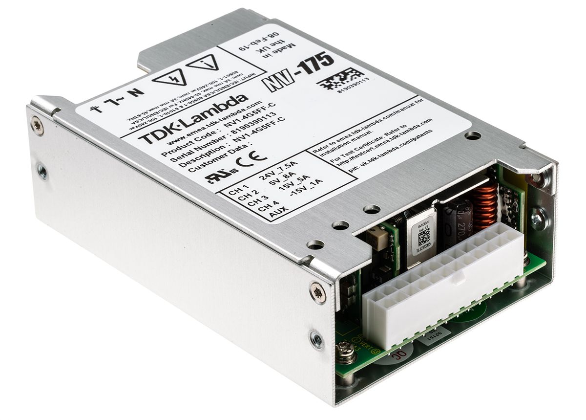 NV1-4G5FF-C | Fuente de alimentación conmutada TDK-Lambda, 5 V dc, ±15 V dc, ±24 V dc, 1 A, 4 A ...
