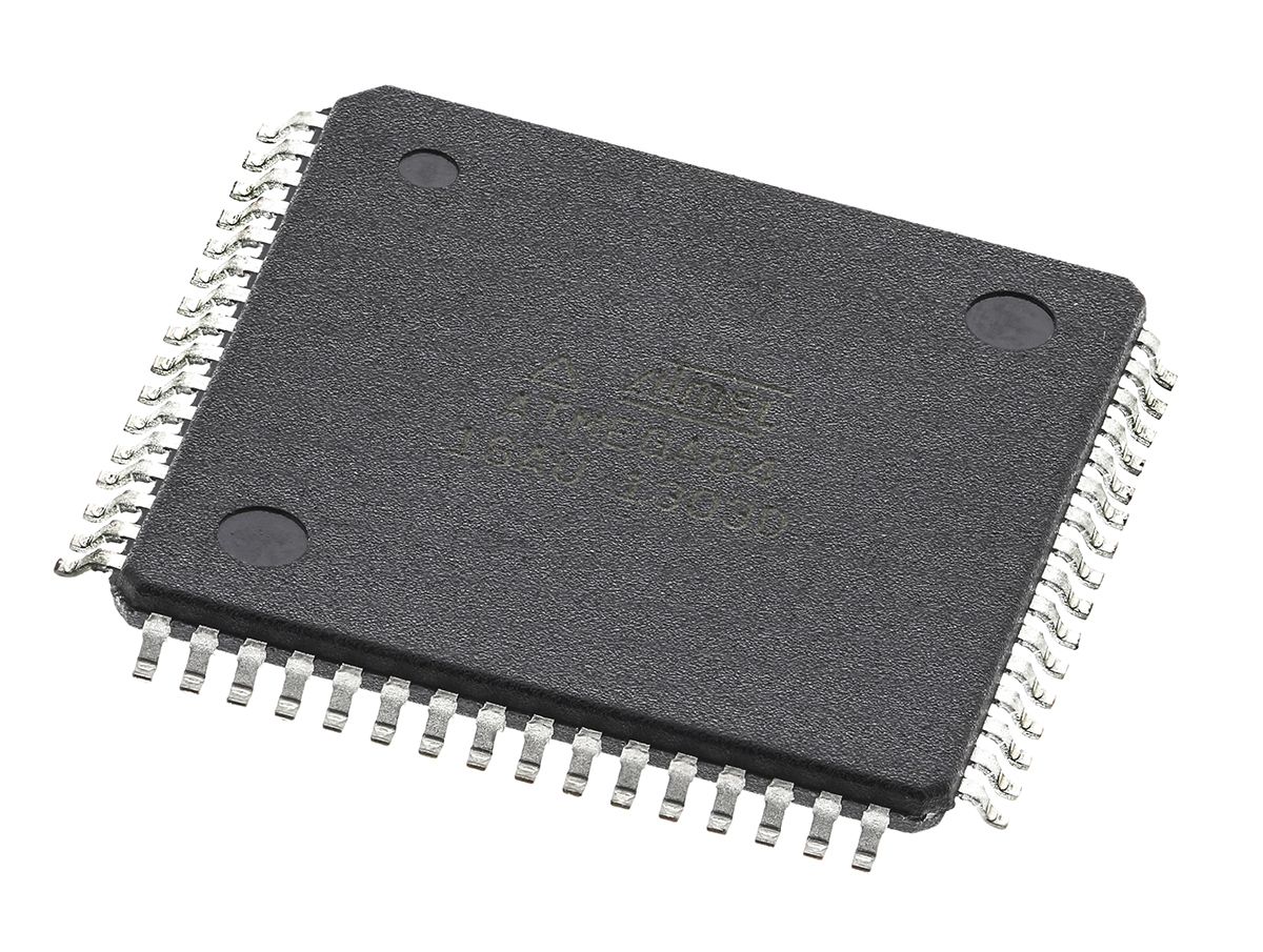 Microchip ATMEGA64-16AU, 8bit AVR Microcontroller, ATmega, 16MHz, 2 kB, 64 kB Flash, 64-Pin TQFP ...