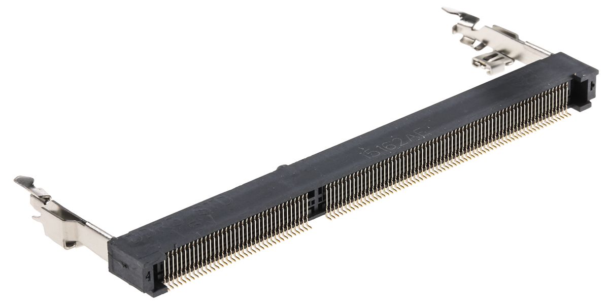 2013289 1 Te Connectivity 0 6mm Pitch 204 Way Right Angle Smt Mount Ddr3 Dimm Socket 1 5 V Rs