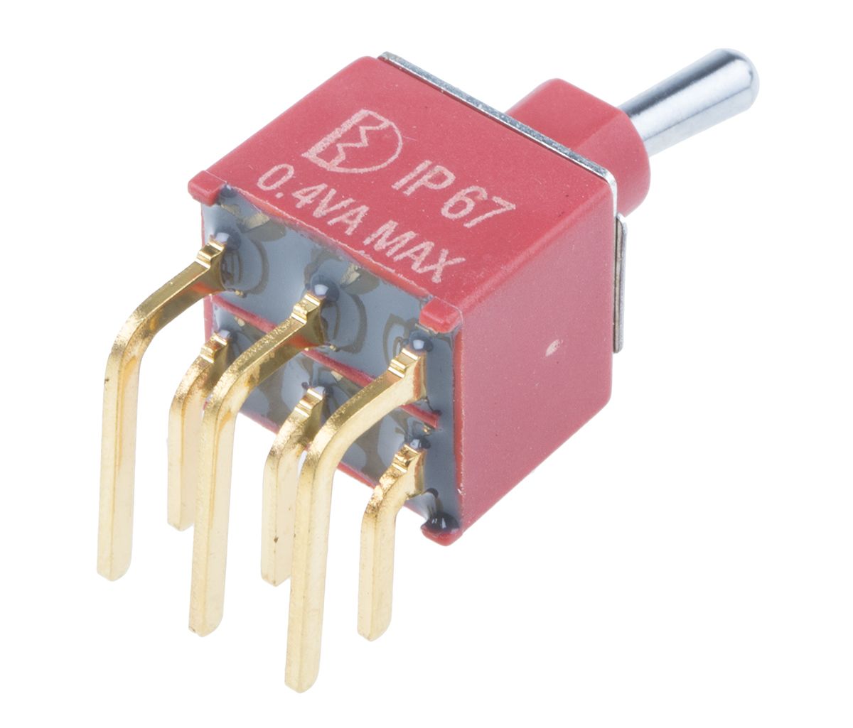 RS PRO Toggle Switch PCB Mount Latching Double Pole Double Throw rs-pro-toggle-switch-pcb-mount-latching-double-pole-double-throw