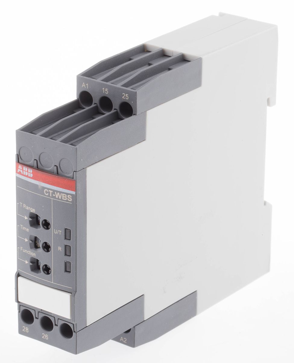 1SVR730040R3300 CT-WBS.22S | ABB DIN Rail Multi Function Timer Relay, 24 → 240 V ac, 24 → 48V dc ...