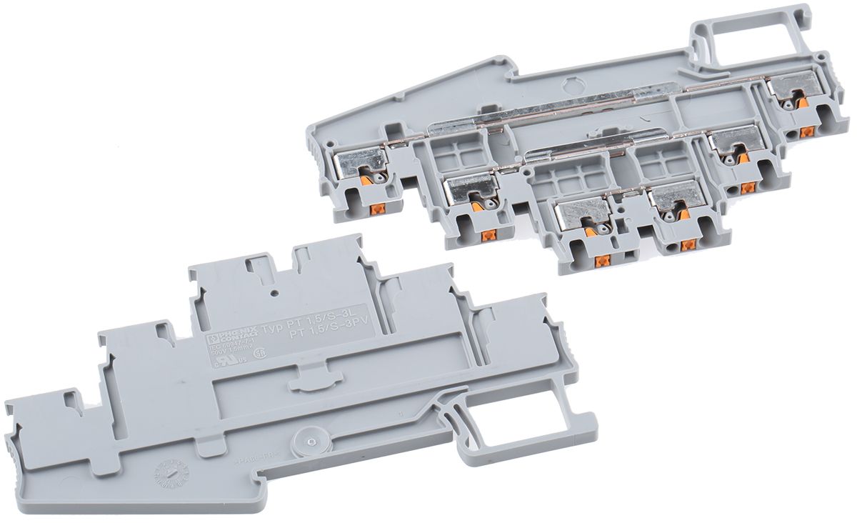3213713 | Phoenix Contact Grey PT 1.5/S-3L BU Multi Level Terminal ...